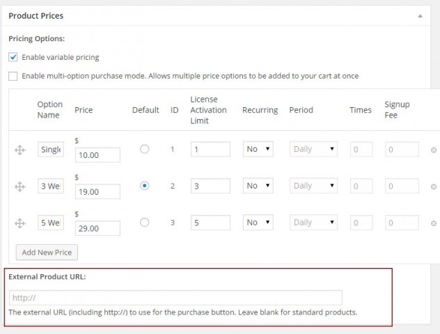 Easy Digital Downloads – External Products